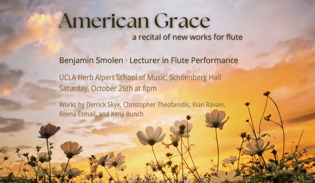 UCLA Faculty Artist Series - American Grace: A Recital of New Works for ...